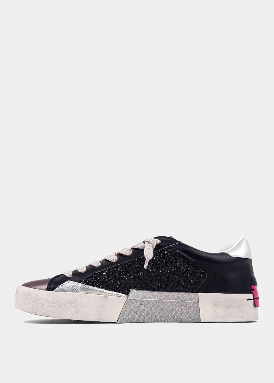 Ruby Black Glitter Sneakers – Palmetto Twist